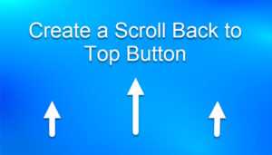 Create a Scroll Back to Top Button - CSSPortal